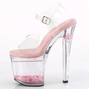 Shoes | Platform Floating Heart Glitter High Heel Shoes | Poshmark